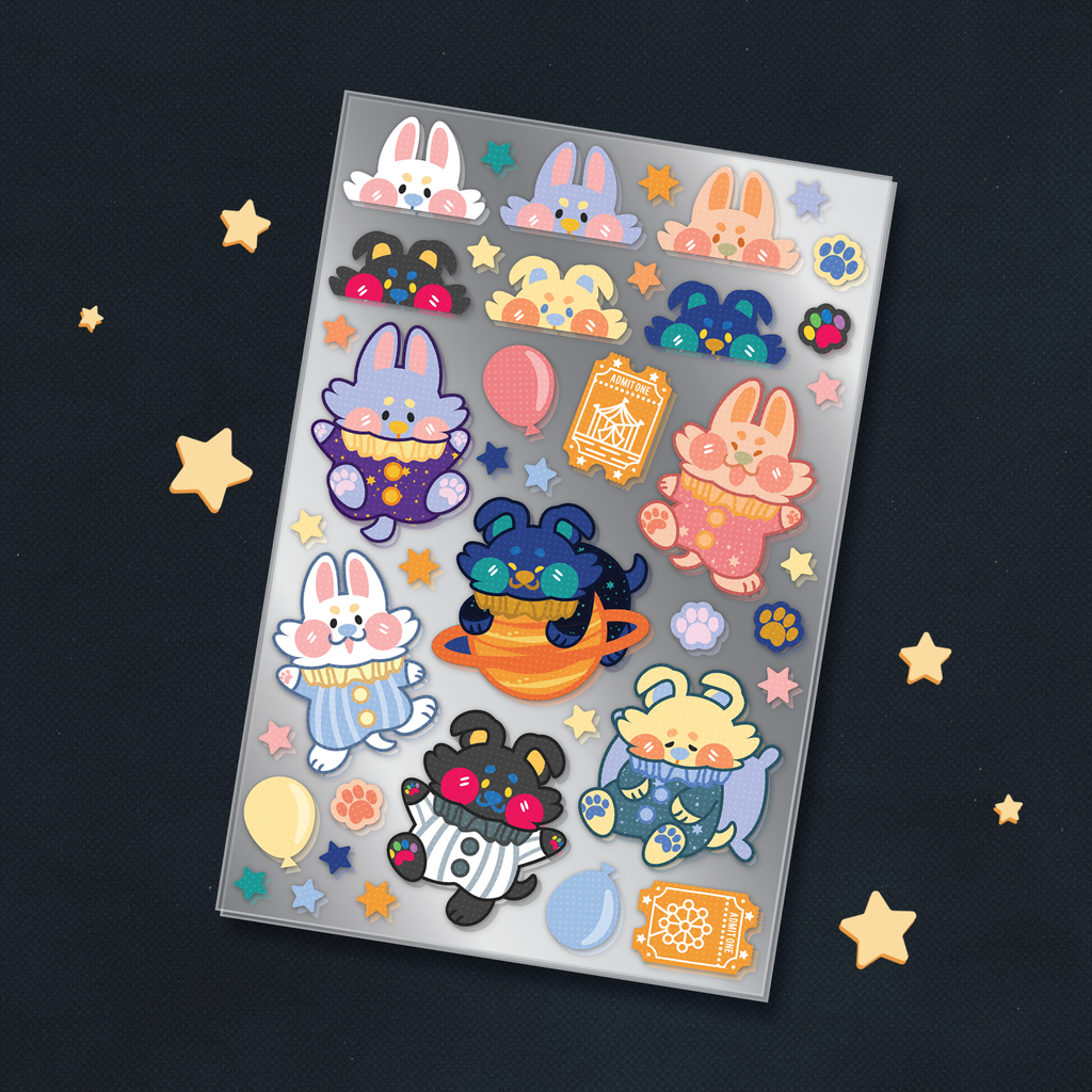 Pierrot Puppies Sticker Sheet – SchmidteGoods